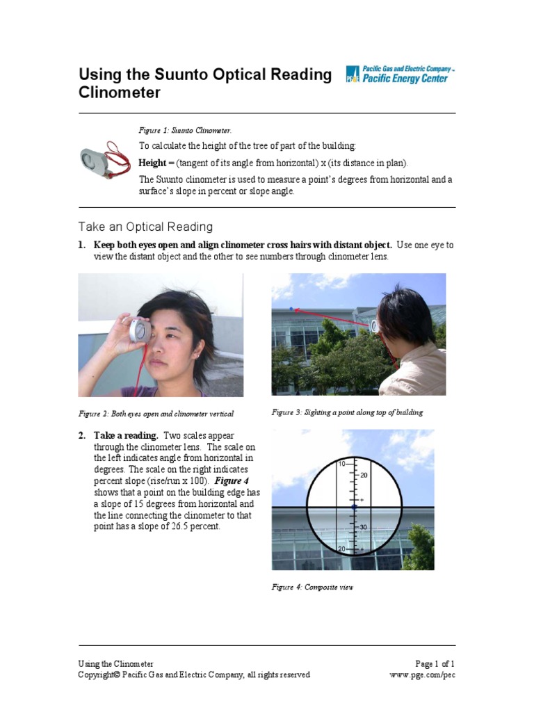 Using Suunto Clinometer | PDF