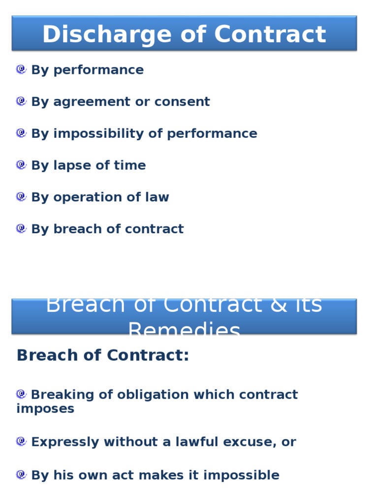 Breach of Contract & Remedies | PDF | Damages | Breach Of Contract