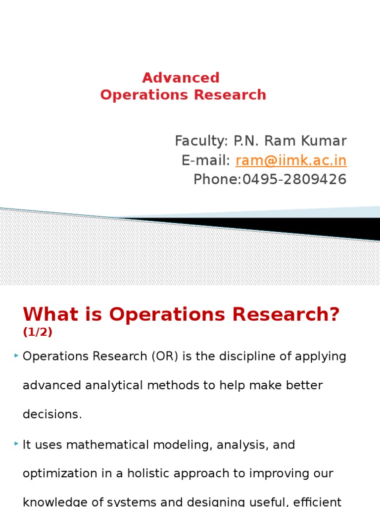 AOR | PDF | Mathematical Optimization | Gasoline