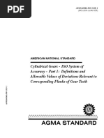 Iso 1328-1 - Cylindrical - Gears | PDF | Engineering Tolerance | Distance