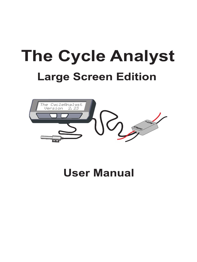 Cycle Analyst Manual | PDF | Amplifier | Battery (Electricity)
