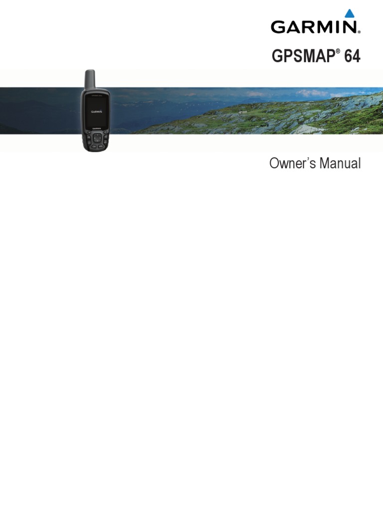 Gpsmap 64: Owner's Manual | PDF | Compass | Usb