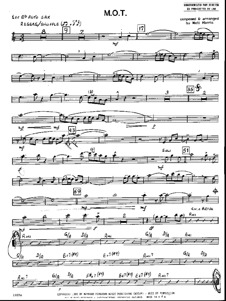 M.O.T. - Full Big Band - Maynard Ferguson PDF | PDF