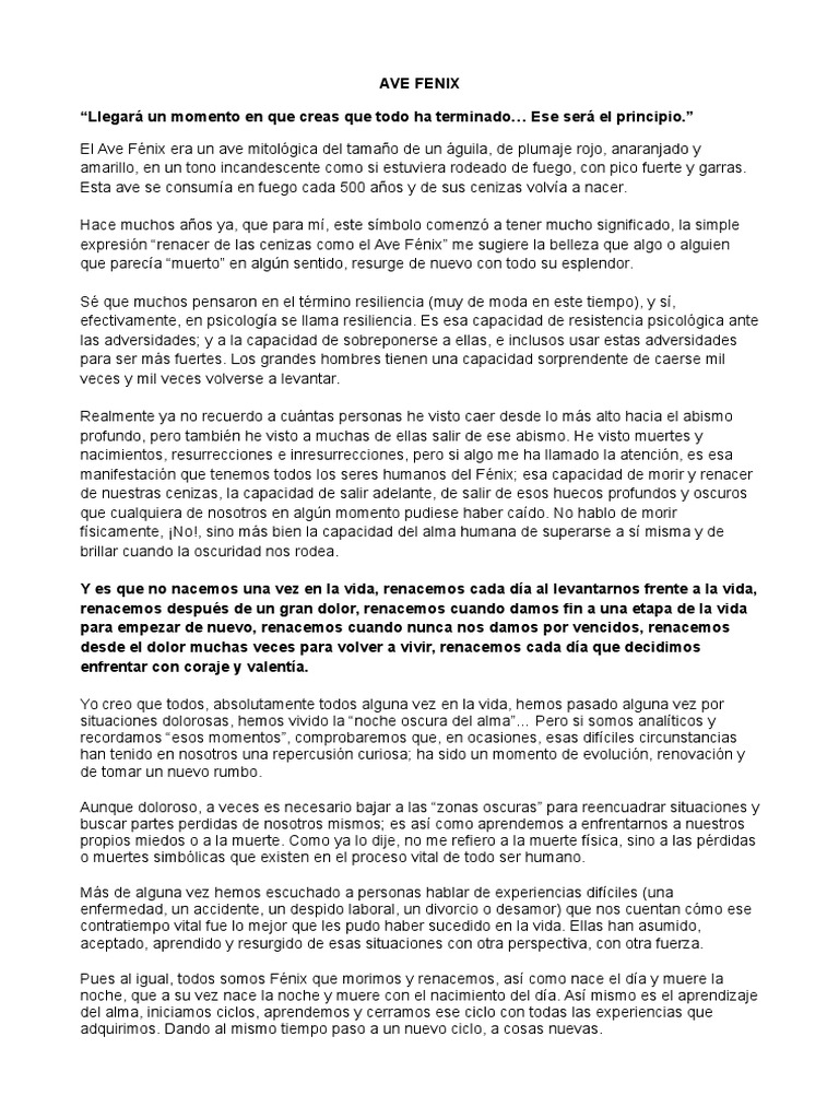 Ave Fenix | PDF | Aprendizaje | Science