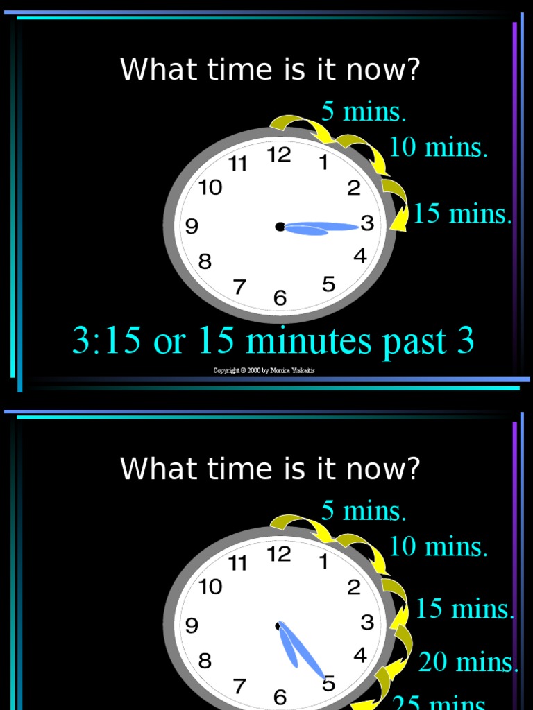 What Time Is It Now?: 5 Mins. 10 Mins. 15 Mins | PDF