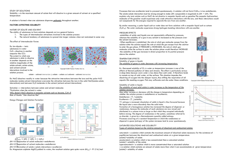 The Solution Process | PDF | Solvation | Solution