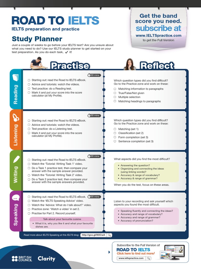 IELTS Study Planner for Test Prep | PDF | International English ...