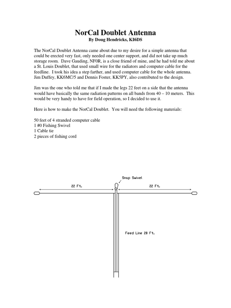 Norcal Doublet Antenna | PDF | Home & Garden