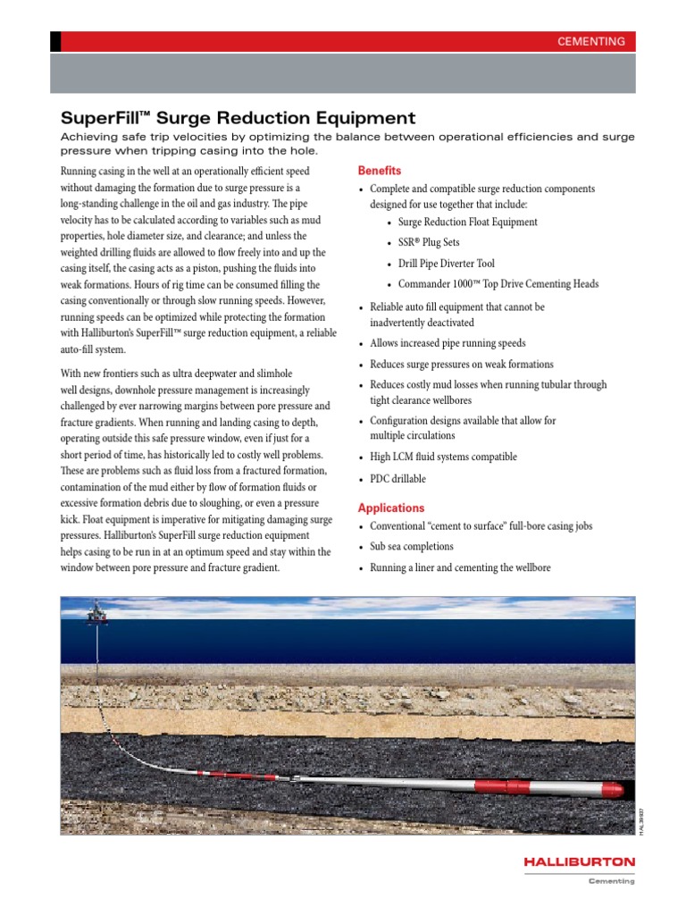 H09095 - SuperFill Surge Reduction Equip | PDF | Casing (Borehole ...