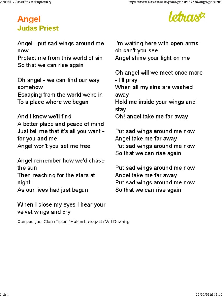 Angel - Judas Priest | PDF