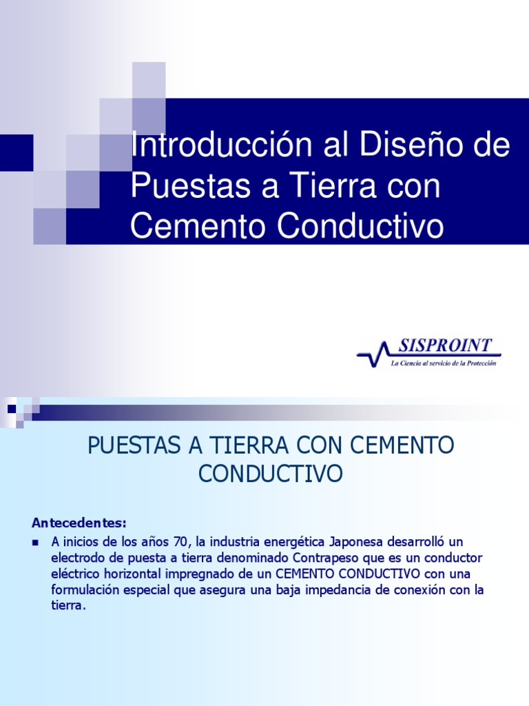 Introducción Al Diseño de Puestas A Tierra Con Cemento Conductivo | PDF