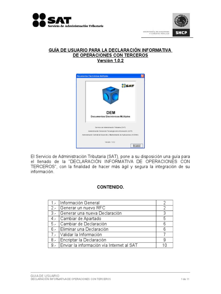 Manual Del Usuario DIOT | PDF | Point and Click | Ventana (informática)