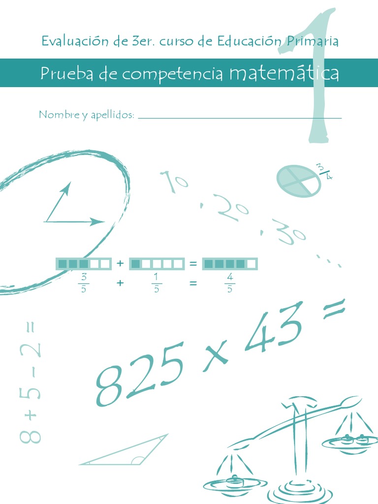Competencia Matematica Prueba1 PDF | PDF | ensalada | Educación primaria