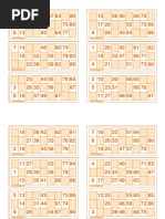 Loteria de Tablas de Multiplicar | PDF