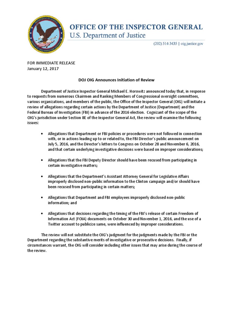 Doj Oig | PDF