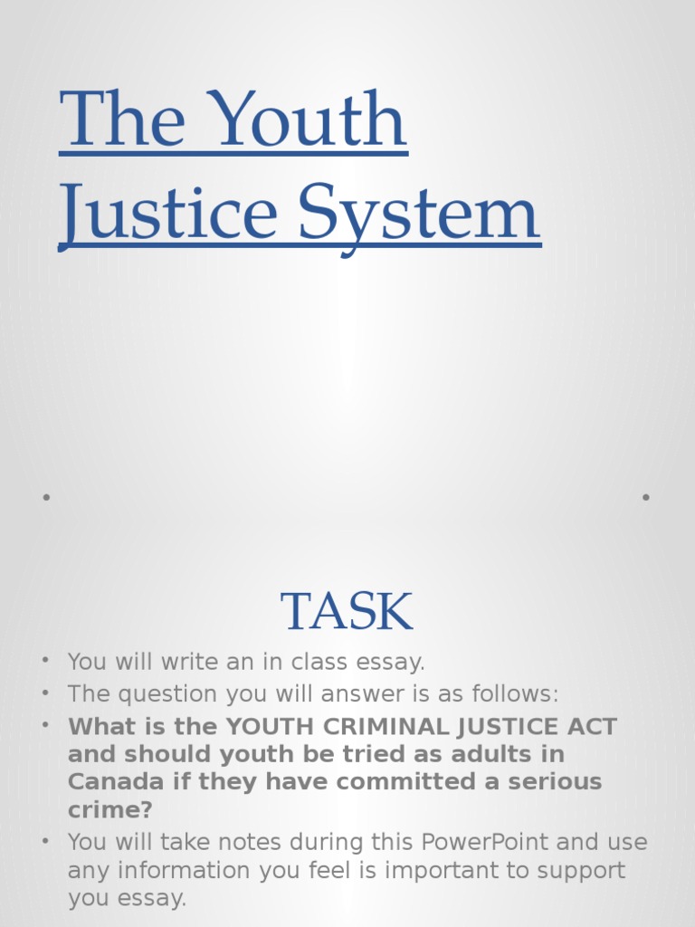Youth Criminal Justice Act Overview | PDF | Crime & Violence | Crime ...