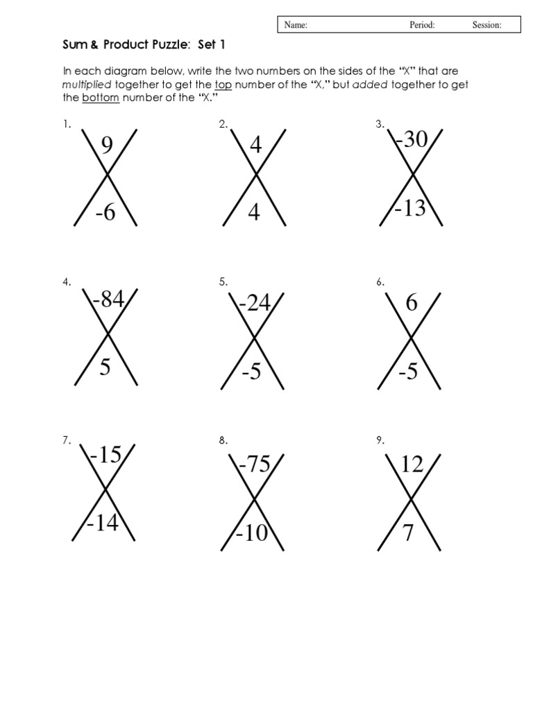 Sum&Product Puzzles Factoring | PDF