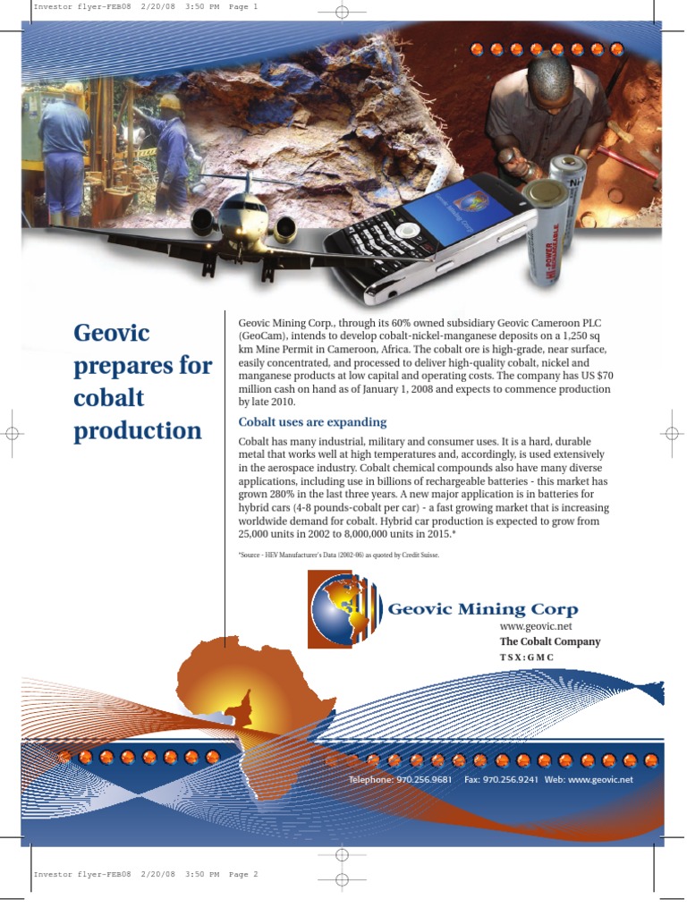 08-02-25 Geovic Brochure | PDF | Cobalt | Nickel