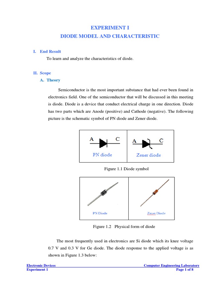 (Experiment 2) Diode - Rectifier Filter | PDF | Diode | P–N Junction
