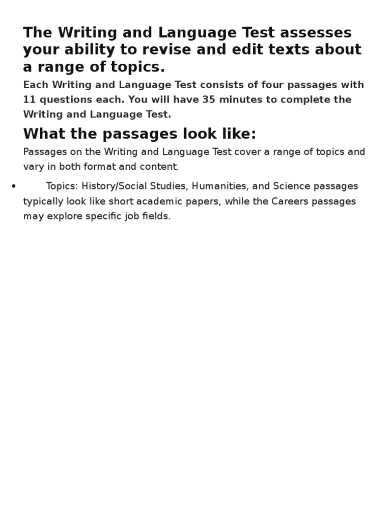 SAT Writing Notes Collegeboard | PDF | Question | English Language