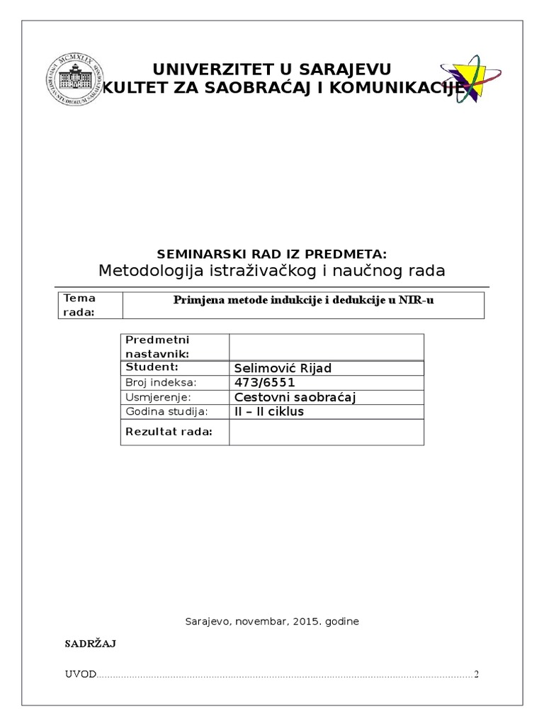 Indukcija I Dedukcija | PDF