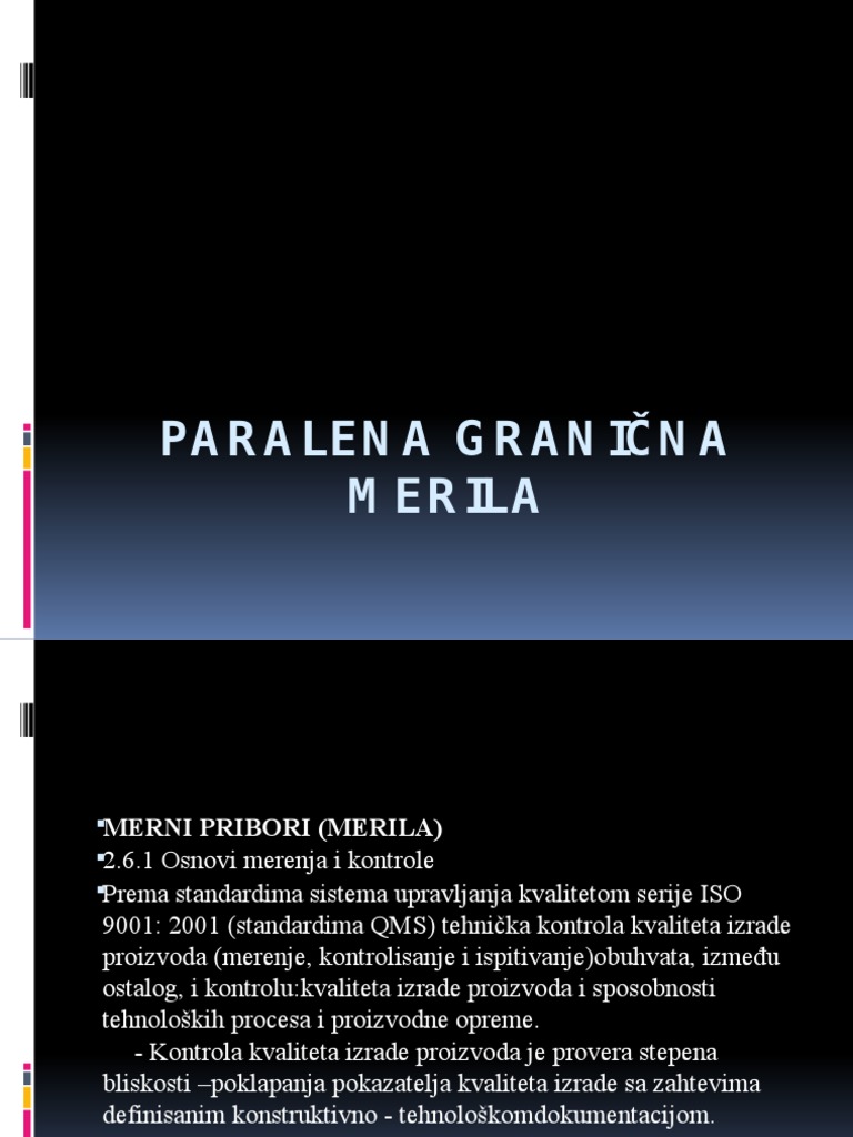 Seminarski Paralelna Granicna Merila | PDF