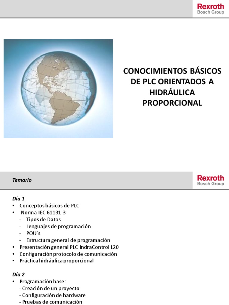 Capacitación PLC-Hidráulica Proporcional | PDF | Controlador lógico ...