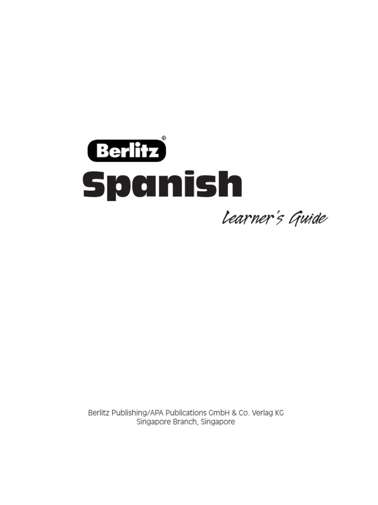 Berlitz Spanish Grammar | PDF