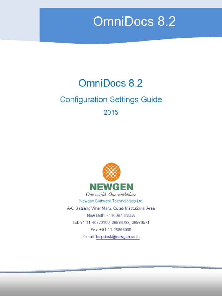 OmniDocs 8.2 Configuration Settings Guide | PDF | Web Server | Internet ...