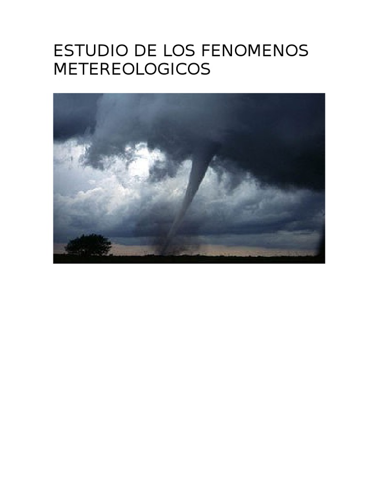 Estudio de Los Fenomenos Metereologicos | PDF | Clima | Atmósfera