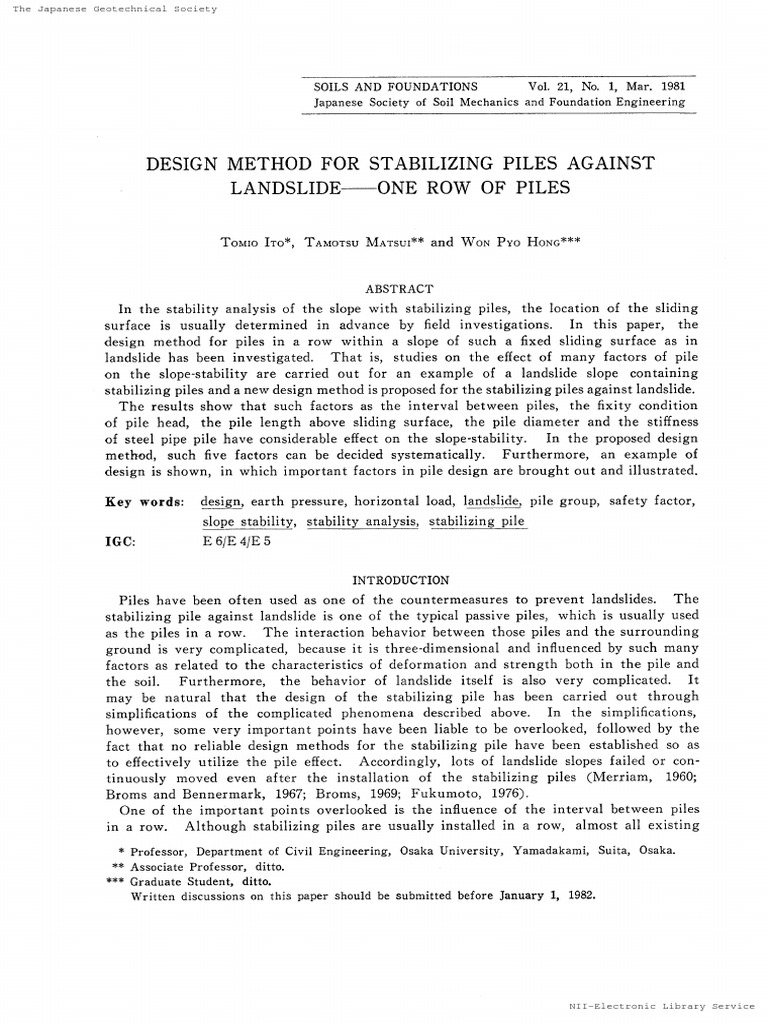 Japanese Geotechnical Society | PDF | Landslide | Geotechnical Engineering