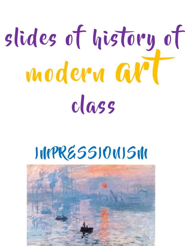Slides of History of Modern Art Class | PDF | Abstract Art | Cubism