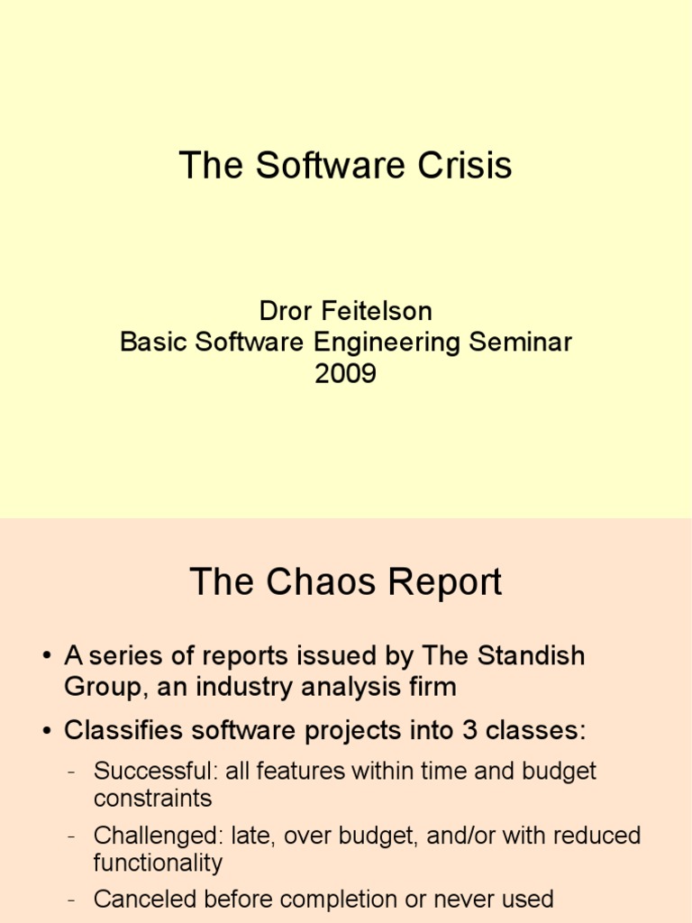 Software Crisis Document Analyzes Project Failure Rates | PDF ...