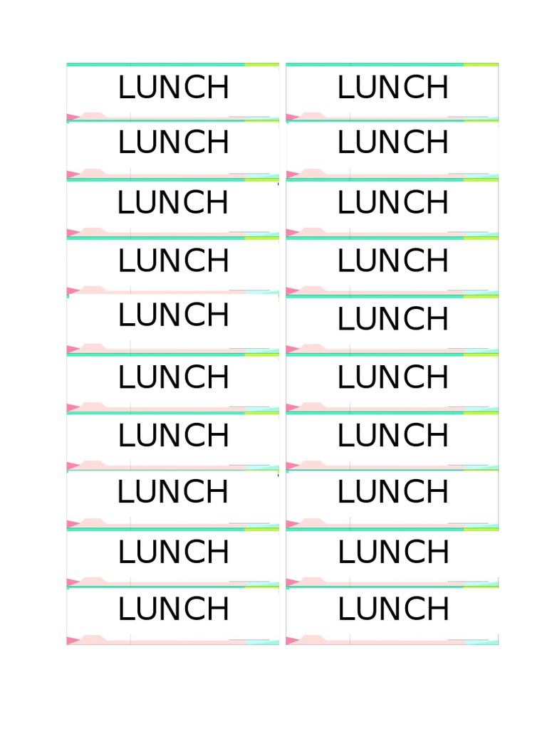 Lunch | PDF