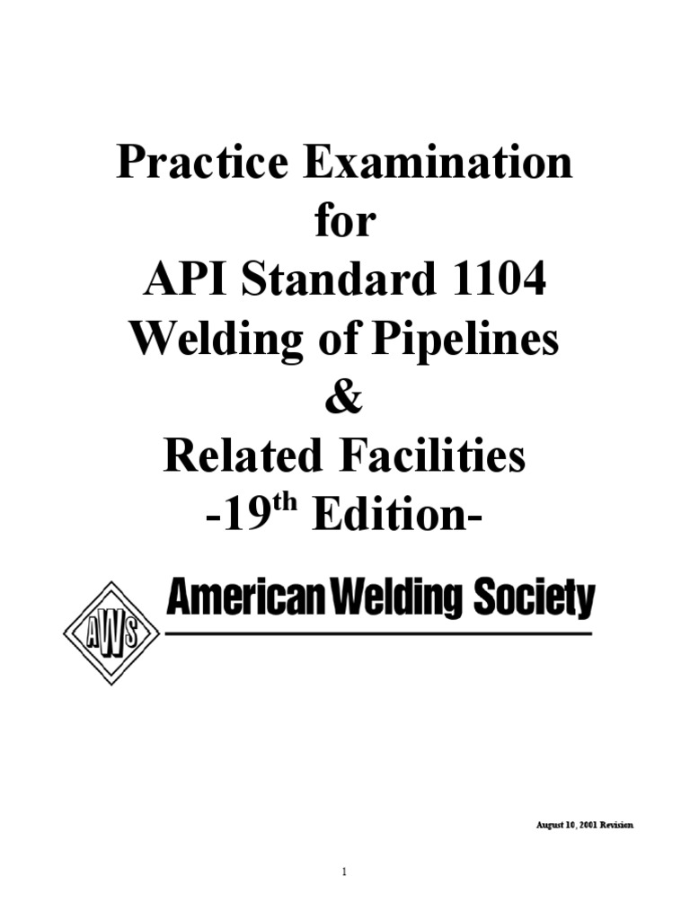 Ejercicios 19 API 1104 | PDF | Pruebas no destructivas | Soldadura
