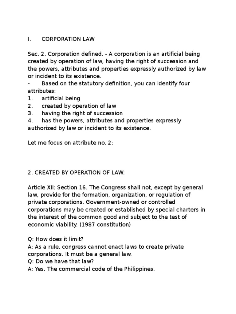 Corporation Law by Atty Villanueva With Complete Case Digests ...