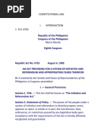 Republic Act No. 6735 | PDF | Initiative | Constitutional Amendment