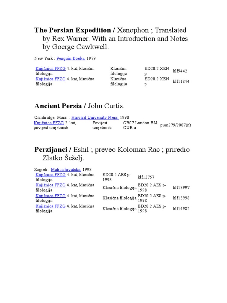 The Persian Expedition | PDF
