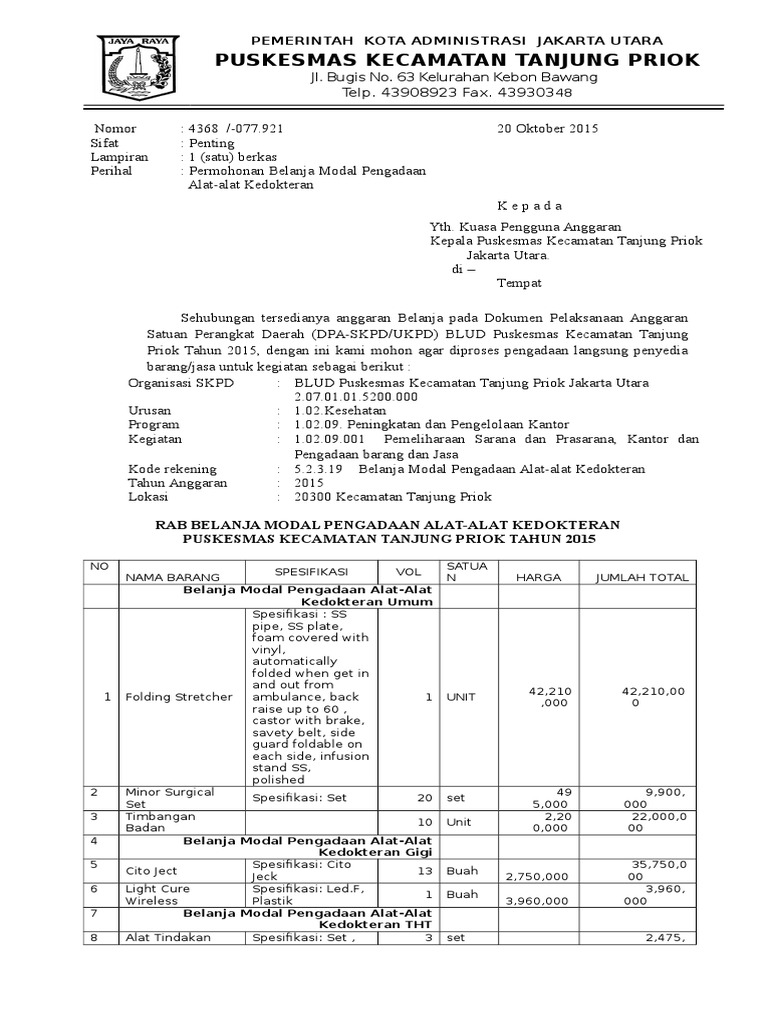 Urutan SPJ Modal Kedokteran 15 | PDF