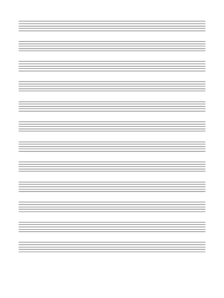 Pentagrama A4 Doble | PDF