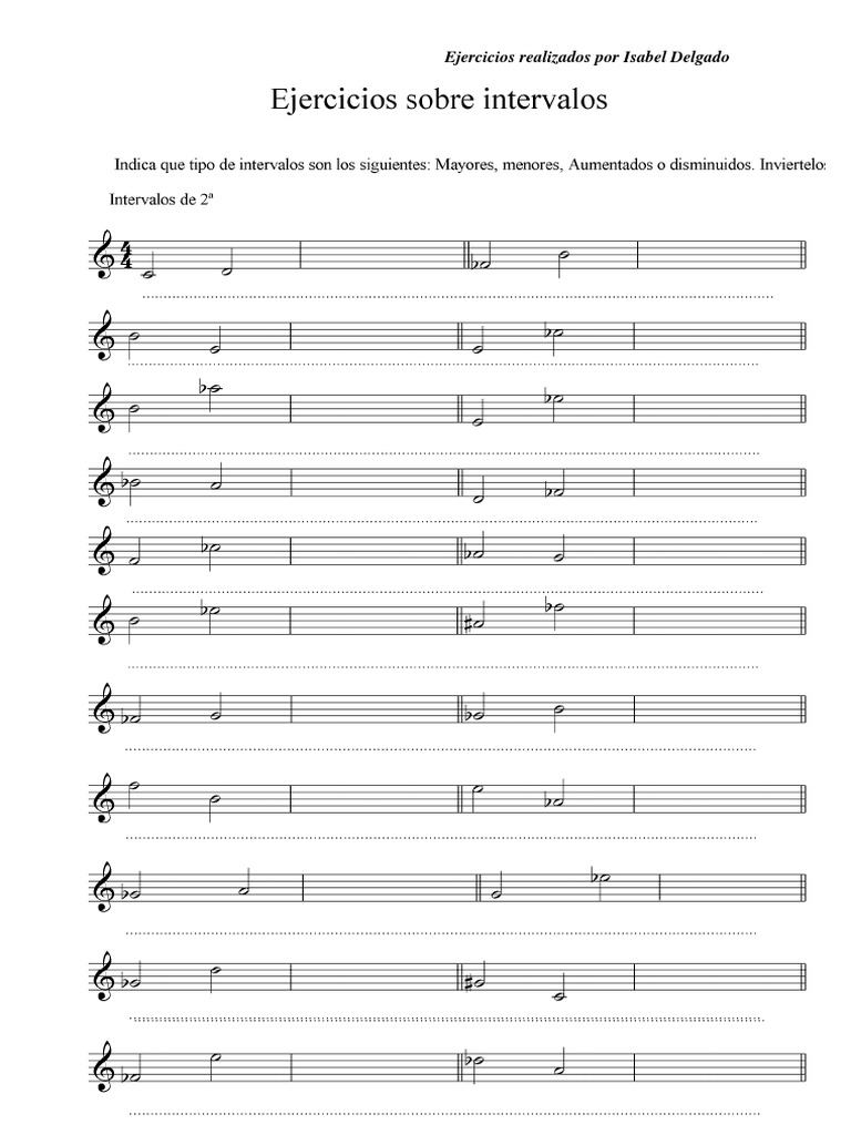 Ejercicios de Inversión de Intervalos 1 PDF | PDF