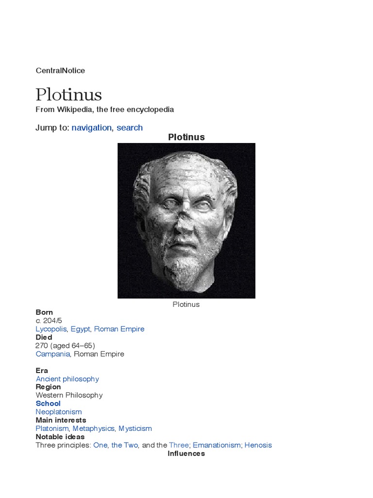 Plotinus | PDF | Neoplatonism | Nous