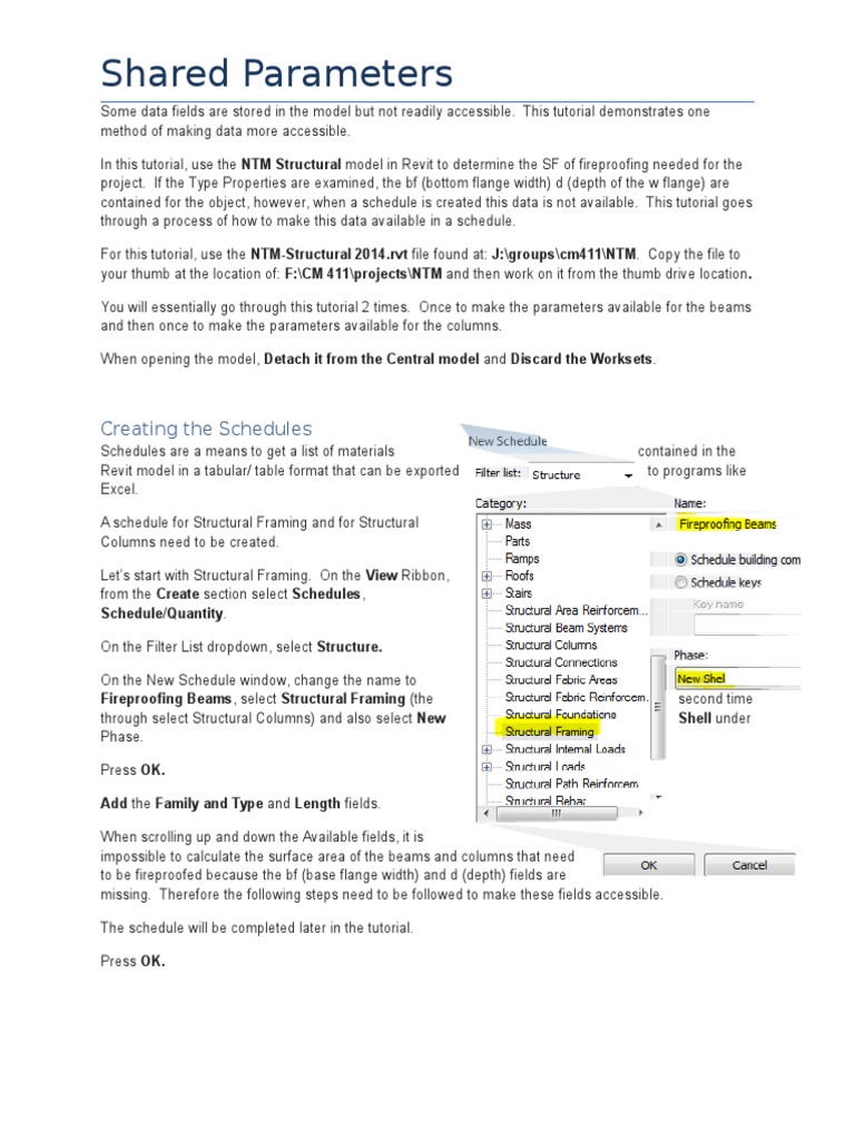 Creating Shared Parameters From Family Parameters | PDF | Autodesk ...