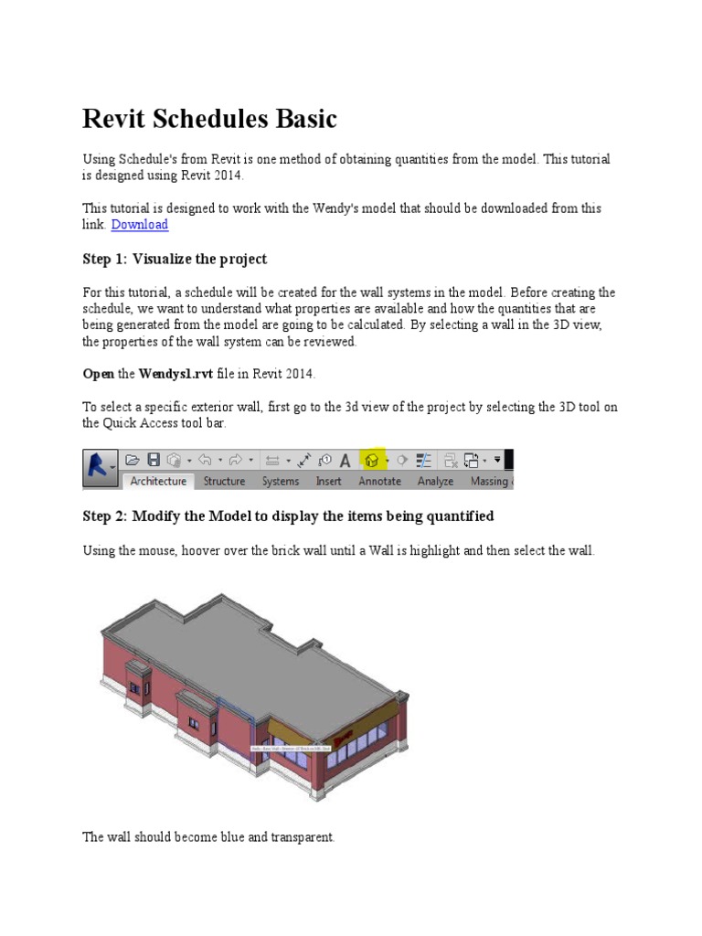 Revit Schedules Basic | PDF | Tab (Gui) | Computer File