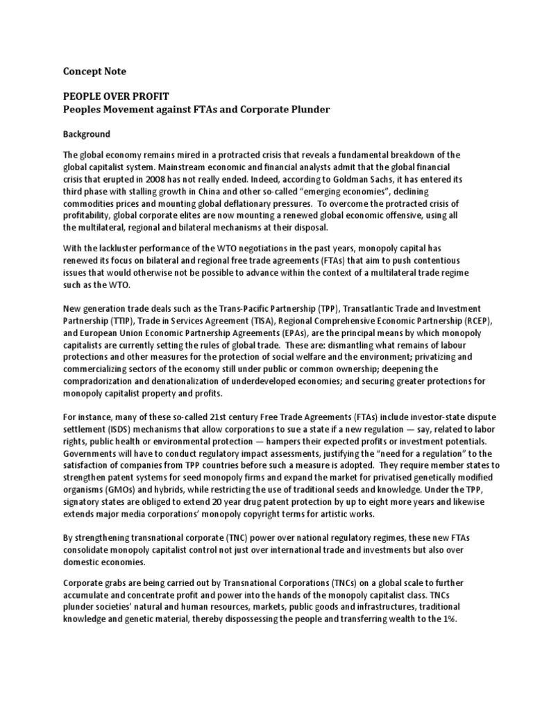 People Over Profit - Concept | PDF | Capitalism | Economies