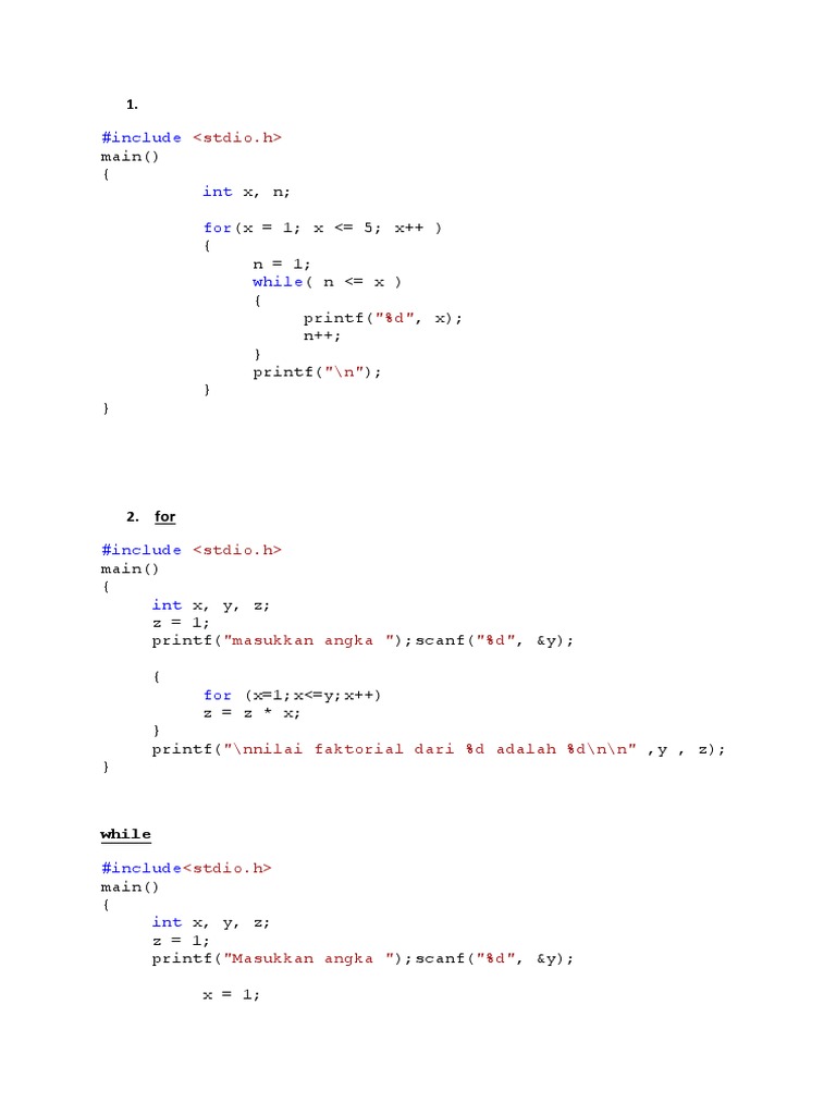 C Looping Structures | PDF