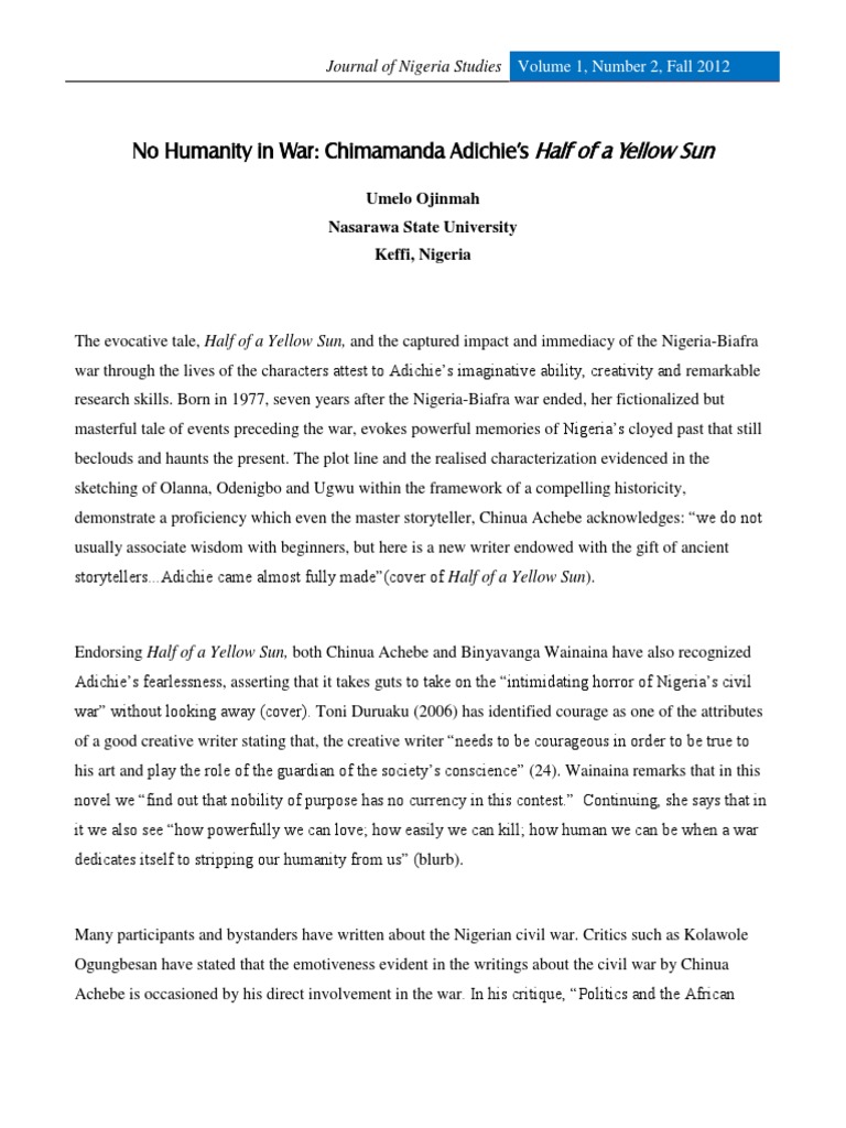 Half of A Yellow Sun PDF | PDF | Nigeria