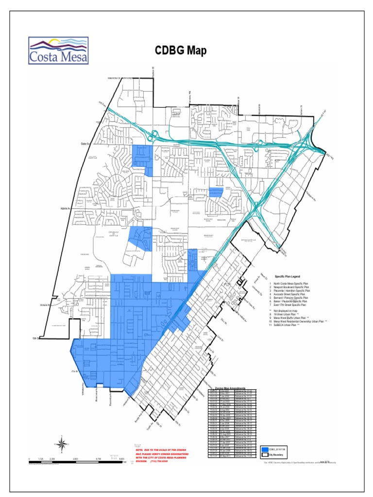 CDBG Map: Specific Plan Legend | PDF | Travel