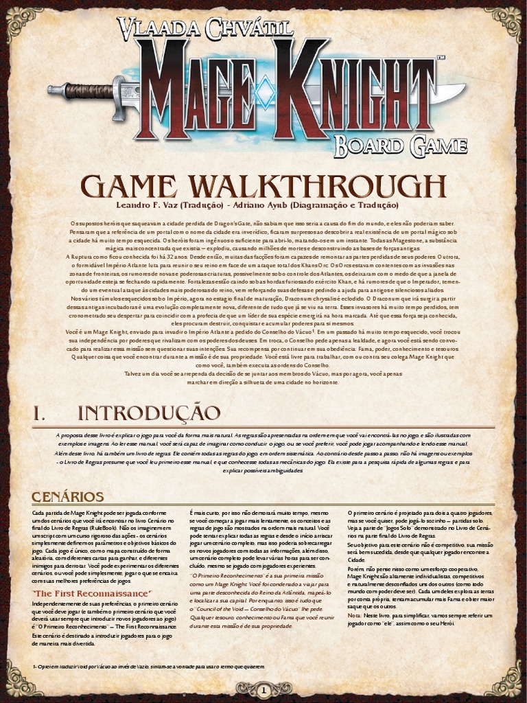 Mage Knight - Rules | PDF | Dados | Cartas de baralho