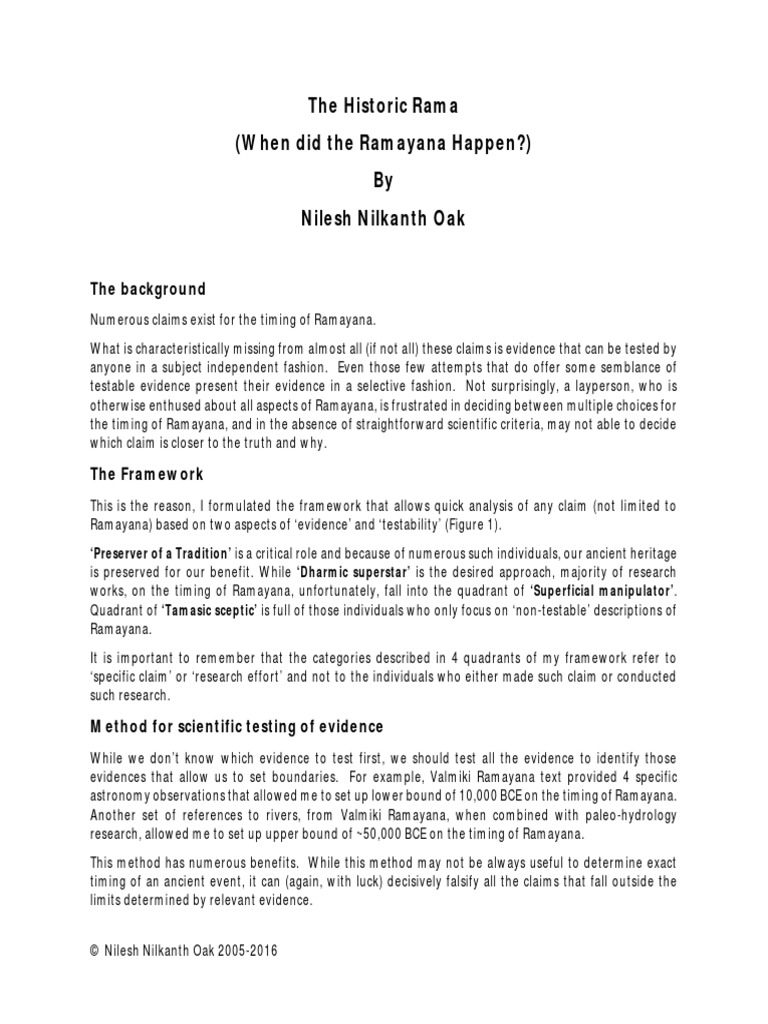 When Did The Ramayana Happen | PDF | Ramayana | Astronomy